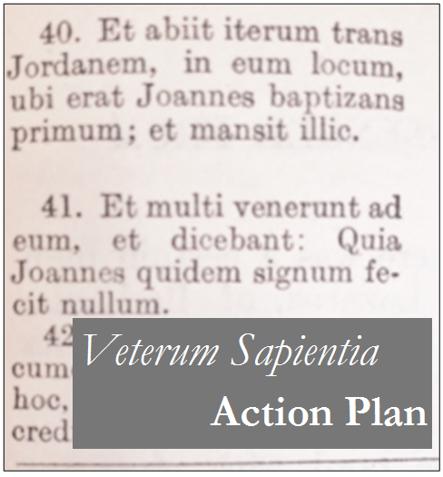 “Veterum Sapientia” Action Plan – Learn Church Latin
